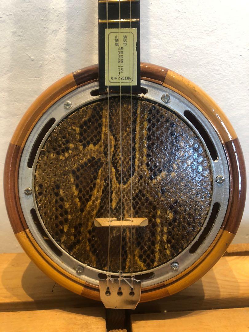 Authentic snakeskin SanXian (Chinese music instrument), Hobbies & Toys ...