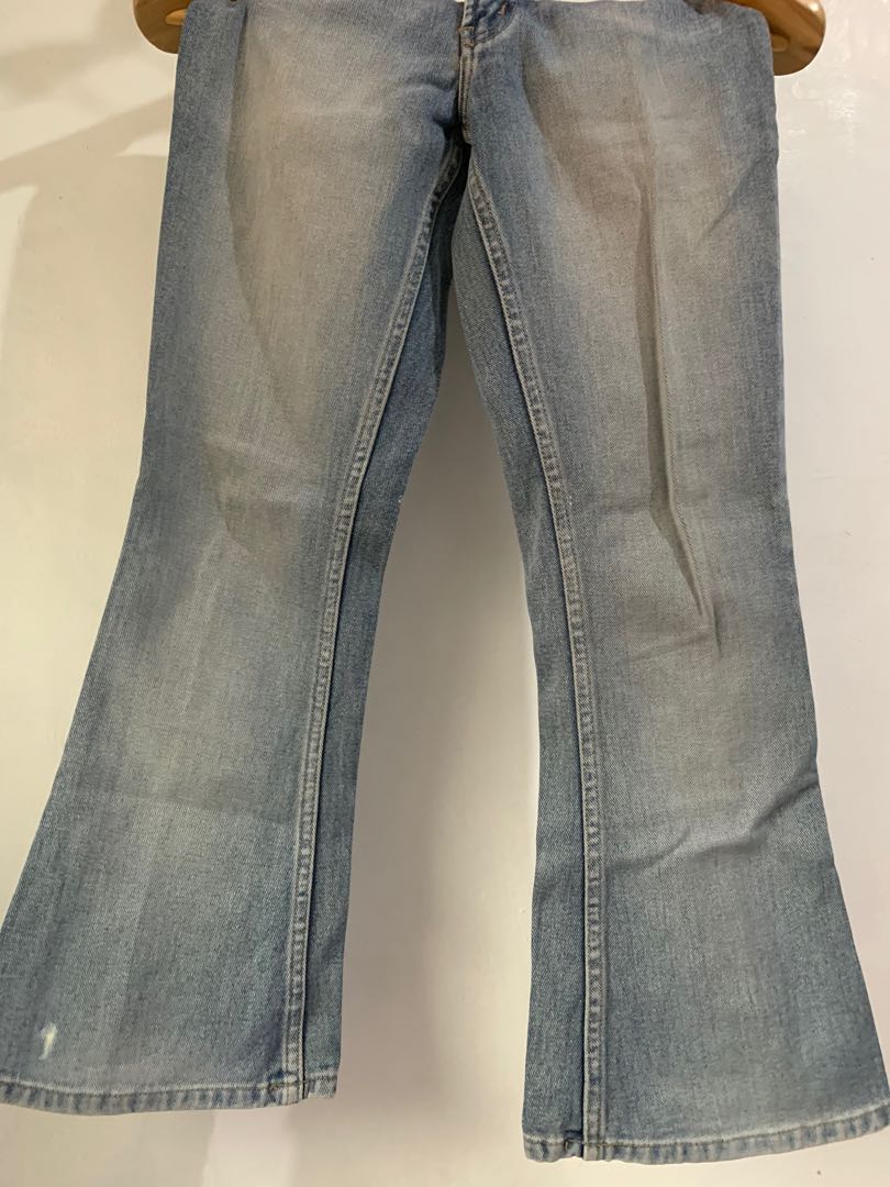 Bootleg Denim Pants, Women's Fashion, Bottoms, Other Bottoms on Carousell