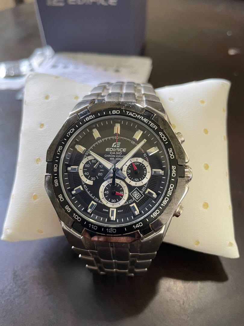 Casio Edifice chronograph WR 100M, Men's Fashion, Watches & Accessories ...