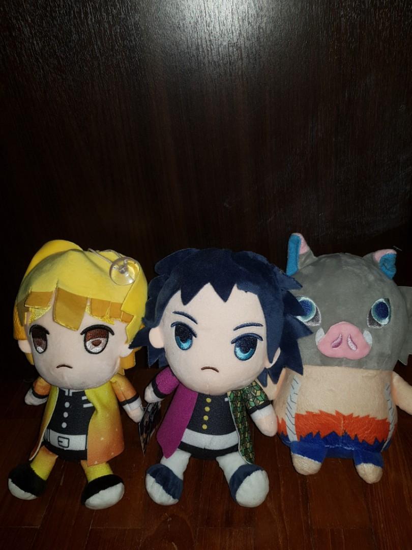 Demon Slayer Plushies - Zenitsu, Tomioka Giyuu, Inosuke, Hobbies & Toys ...