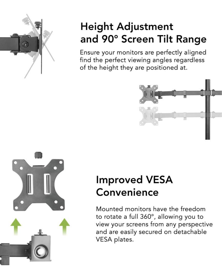 Dual Monitor Arms PRISM+ Vantage, Mobile Phones & Gadgets, Mobile ...