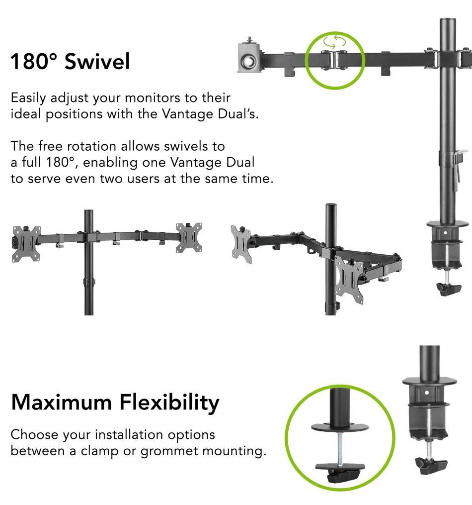 Dual Monitor Arms PRISM+ Vantage, Mobile Phones & Gadgets, Mobile ...