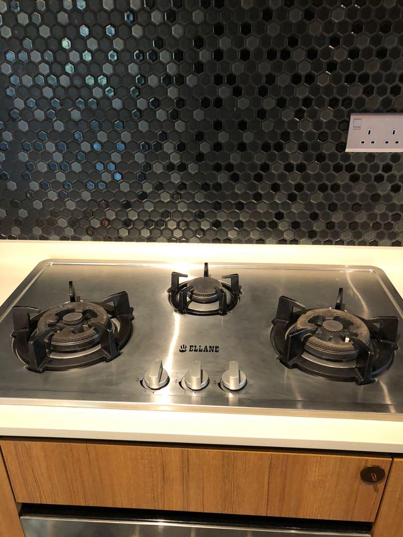 Ellane 3-burner cooker hob gas stove, TV & Home Appliances, Kitchen ...