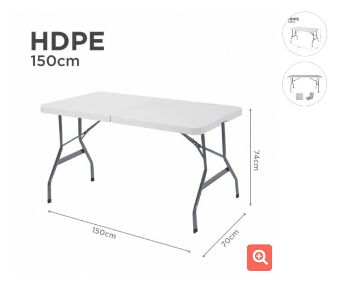 HDPE Folding Table in 180cm (Rectangular), Furniture & Home Living ...