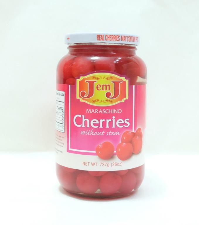 J em J Maraschino Cherries without Stem 737gGrab, Lalamove c/o buyer ...
