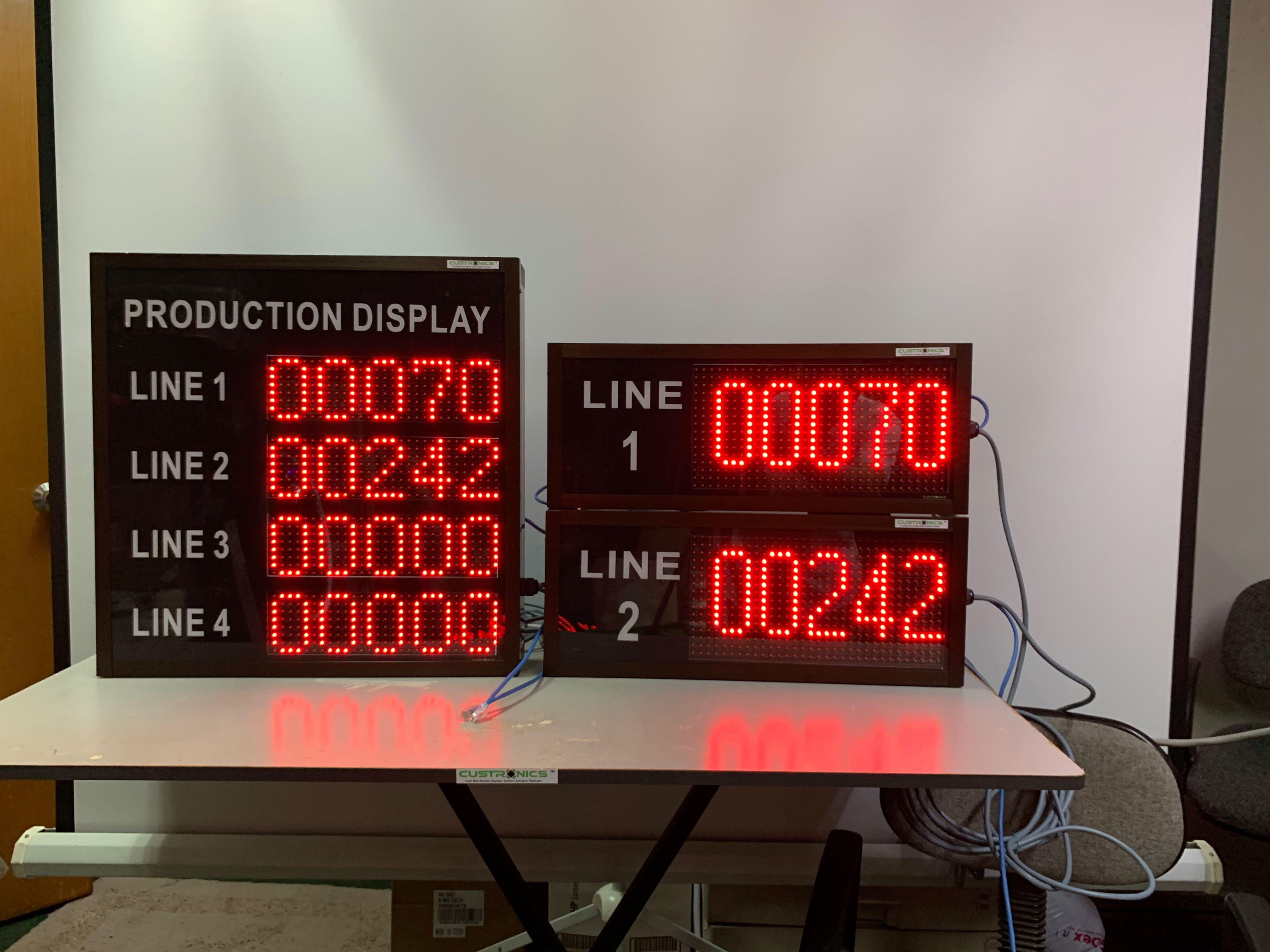 LED Digital counter display panel | Andon display panel | production ...