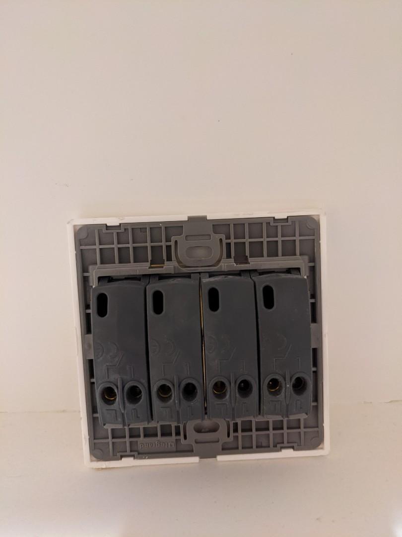 Legrand mallia 4 gang switch, TV & Home Appliances, Electrical ...