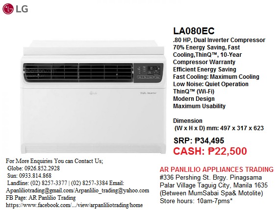LG DUAL INVERTER WINDOW TYPE, TV & Home Appliances, Air Conditioning ...