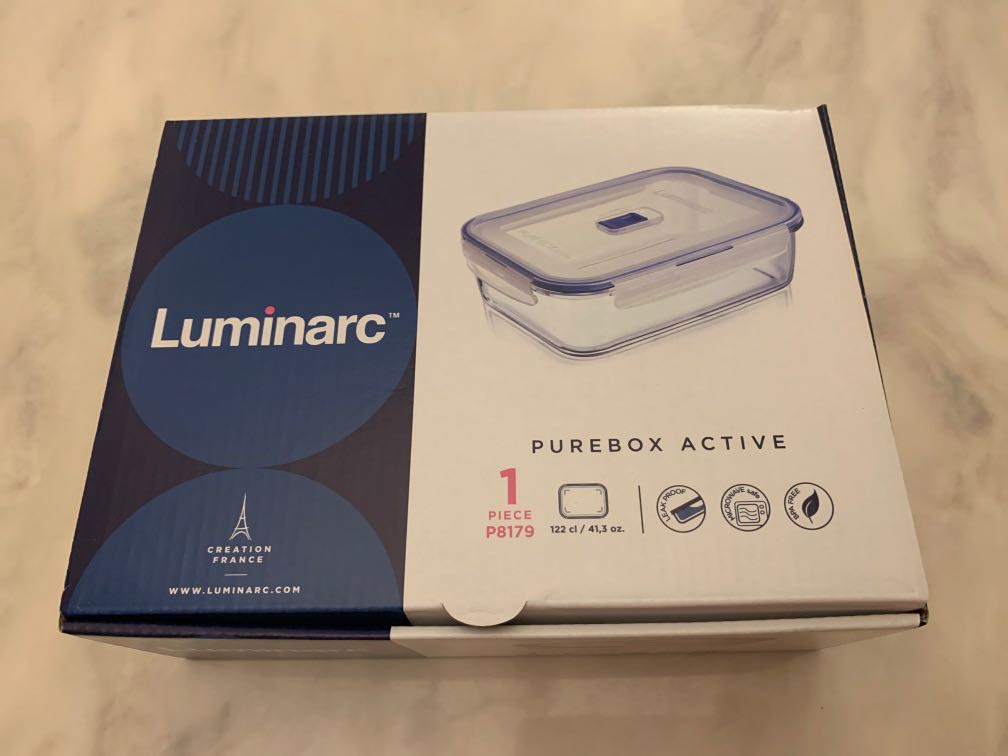 Luminarc Glass Storage Box, Furniture & Home Living, Kitchenware ...