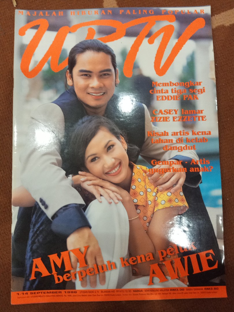 majalah urtv september 1996 awie + amy mastura, Hobbies & Toys, Books & Magazines, Magazines on ...