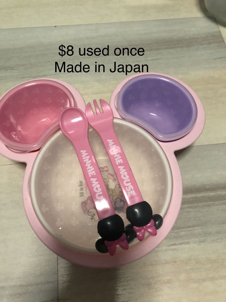 Minnie Mouse bowls set, Furniture & Home Living, Kitchenware ...