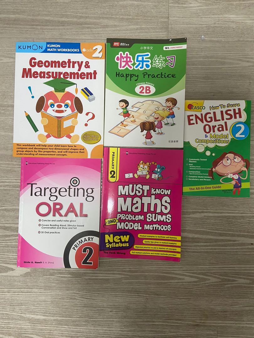 P2 Assessment books : Maths, Chinese, English Oral & Compo, Hobbies ...
