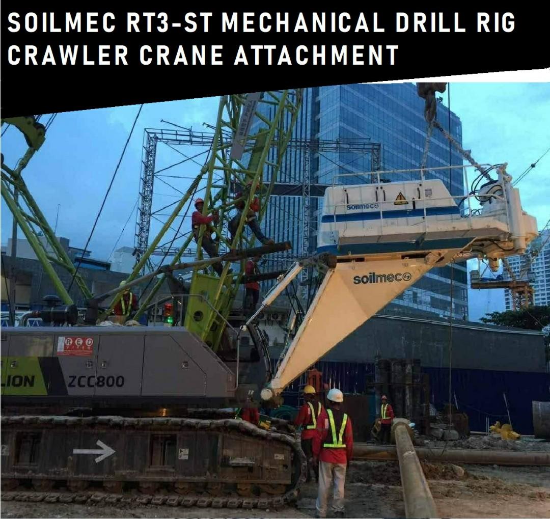 Rotary drill rig attachment , hydraulic drill attachment , soilmec rt3 ...