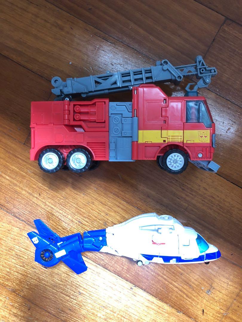 Transformers Fire Engine & Heli Set, Hobbies & Toys, Toys & Games on ...