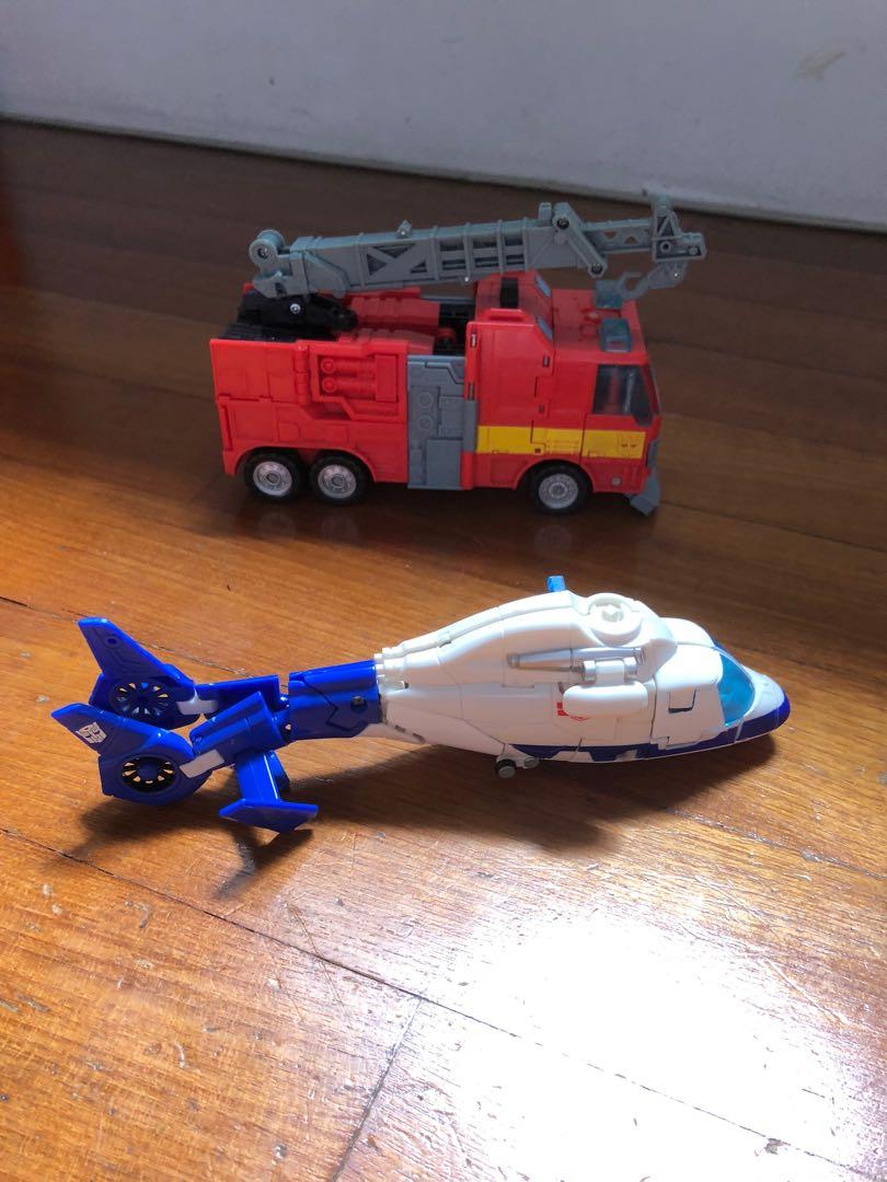 Transformers Fire Engine & Heli Set, Hobbies & Toys, Toys & Games on ...