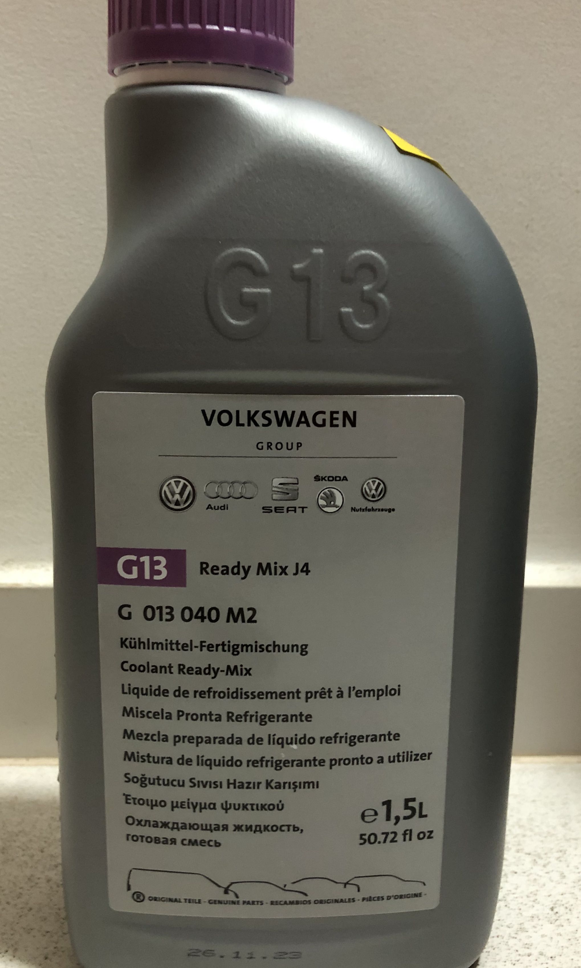 VW original G13 coolant ready-mix, Car Accessories, Accessories on ...