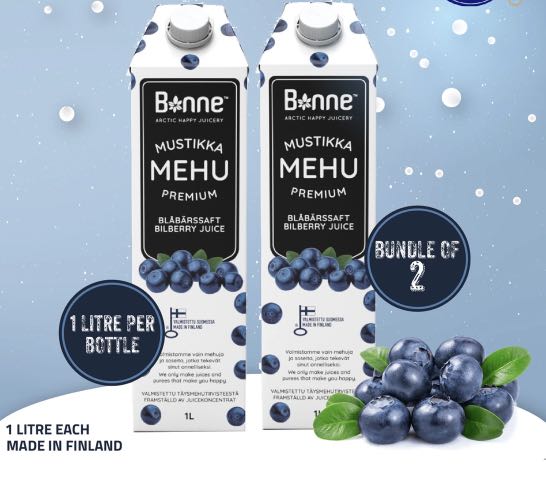 2L Bonne Premium Blueberry Juice from Finland, Food & Drinks, Beverages ...