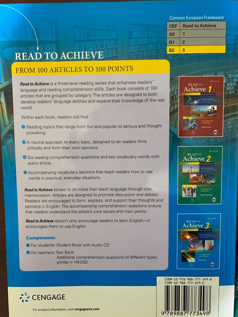 95%新 中學英文閱讀自修書 全集 Cengage Read to Achieve $70/本, 興趣及遊戲, 書本 & 文具, 書本及雜誌 ...