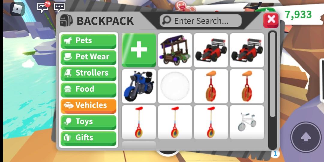 Adopt me pets, vehicle,pet wear,strollers for sale, Hobbies & Toys ...