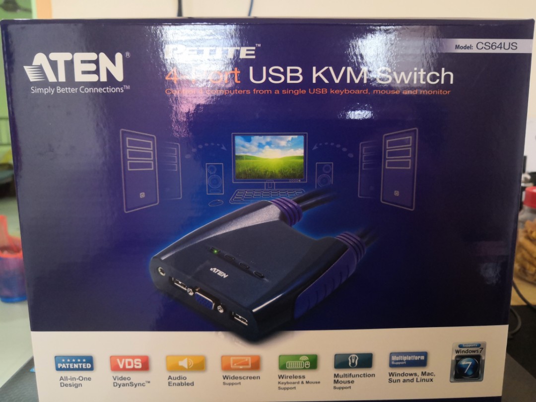 Aten 4-Port USB KVM Switch, Computers & Tech, Parts & Accessories ...
