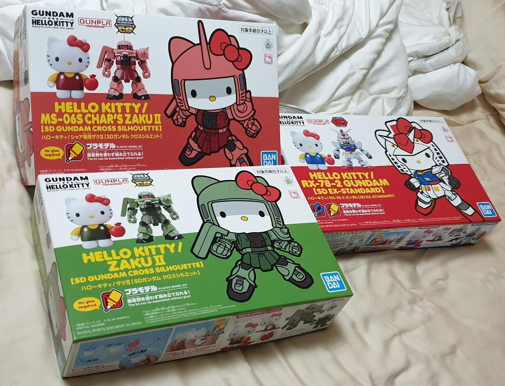 [Bundle] Bandai gunpla Hello Kitty Gundam vs Zaku RX-78-2 Gundam [SD EX ...