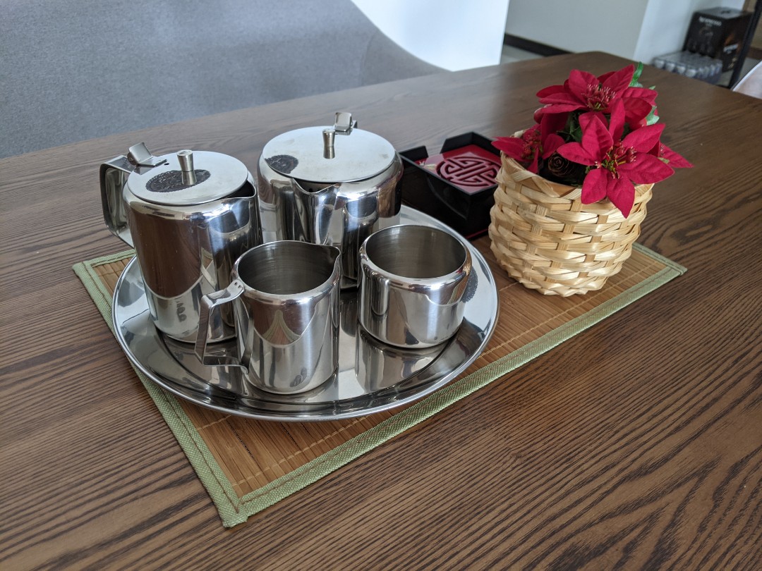 Coffee & Tea set stainless steel 18/8, Furniture & Home Living ...