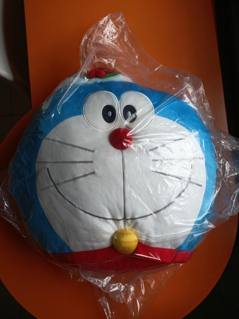 Doraemon Round Pillow, Hobbies & Toys, Toys & Games on Carousell