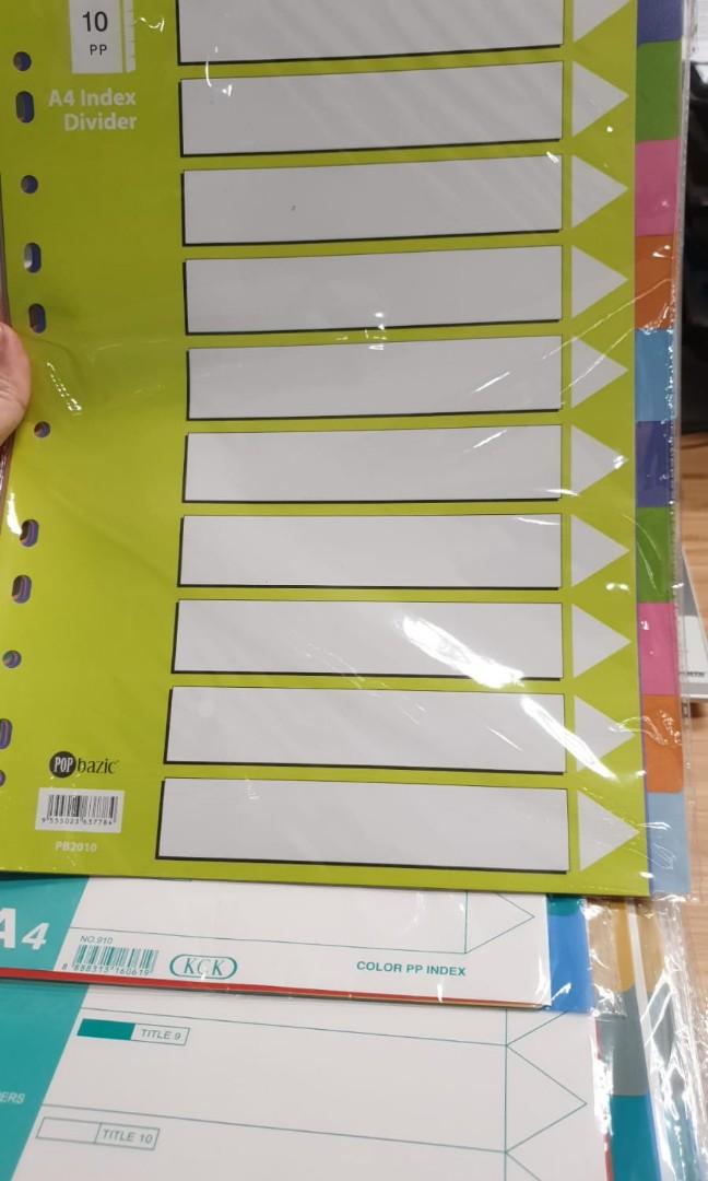 File dividers and labels, Hobbies & Toys, Stationery & Craft ...