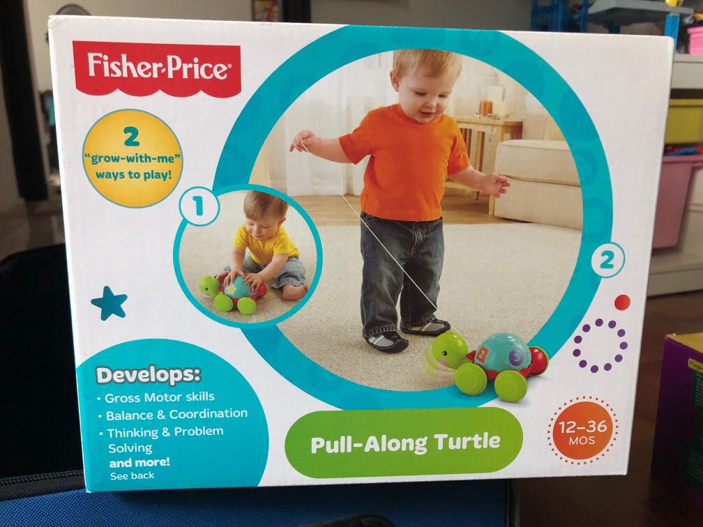Fisher price pull along turtle, Babies & Kids, Infant Playtime on Carousell