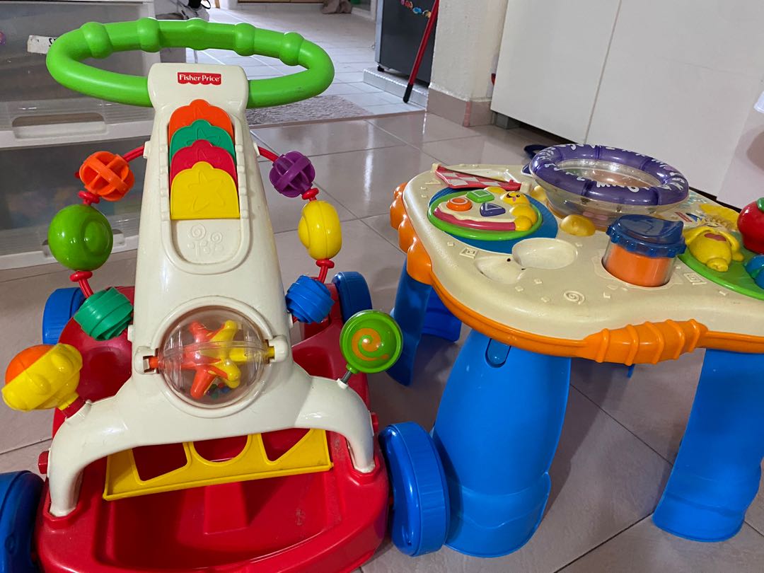 Fisher price walker and activity table, Babies & Kids, Infant Playtime ...