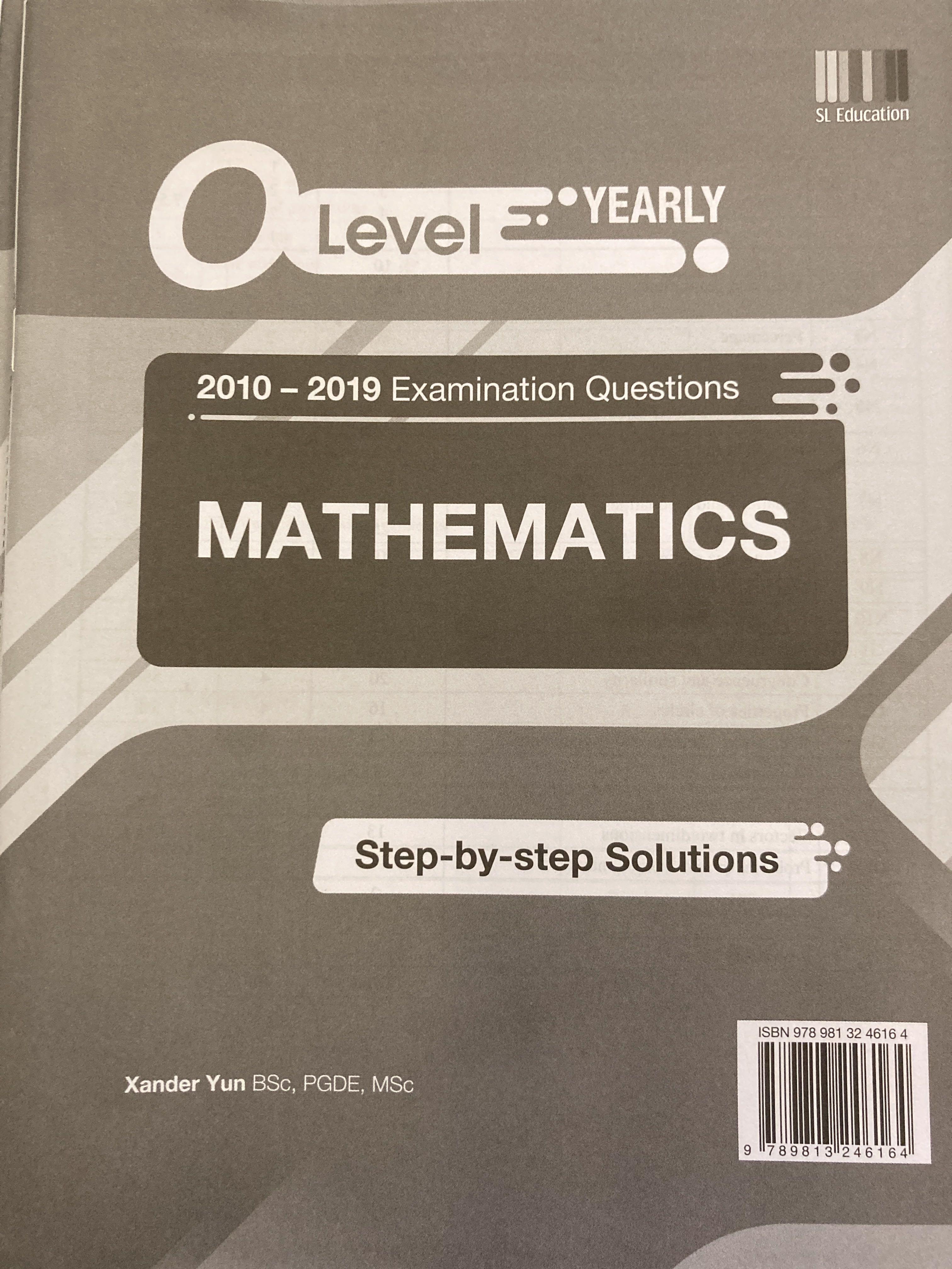GCE O Level Mathematics Yearly TYS, Books & Stationery, Textbooks ...