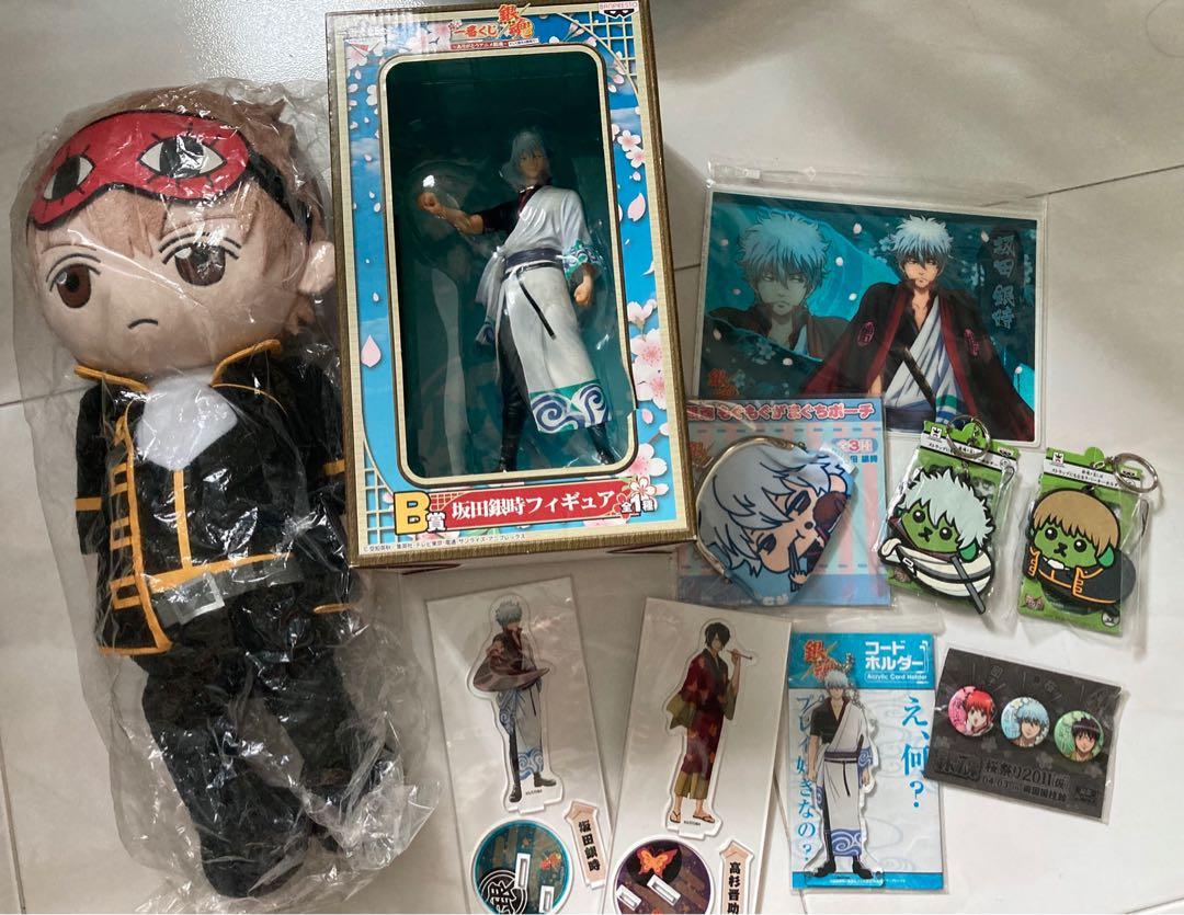 Gintama Gintoki Anime merch figurine pouch keychain standees, Hobbies ...