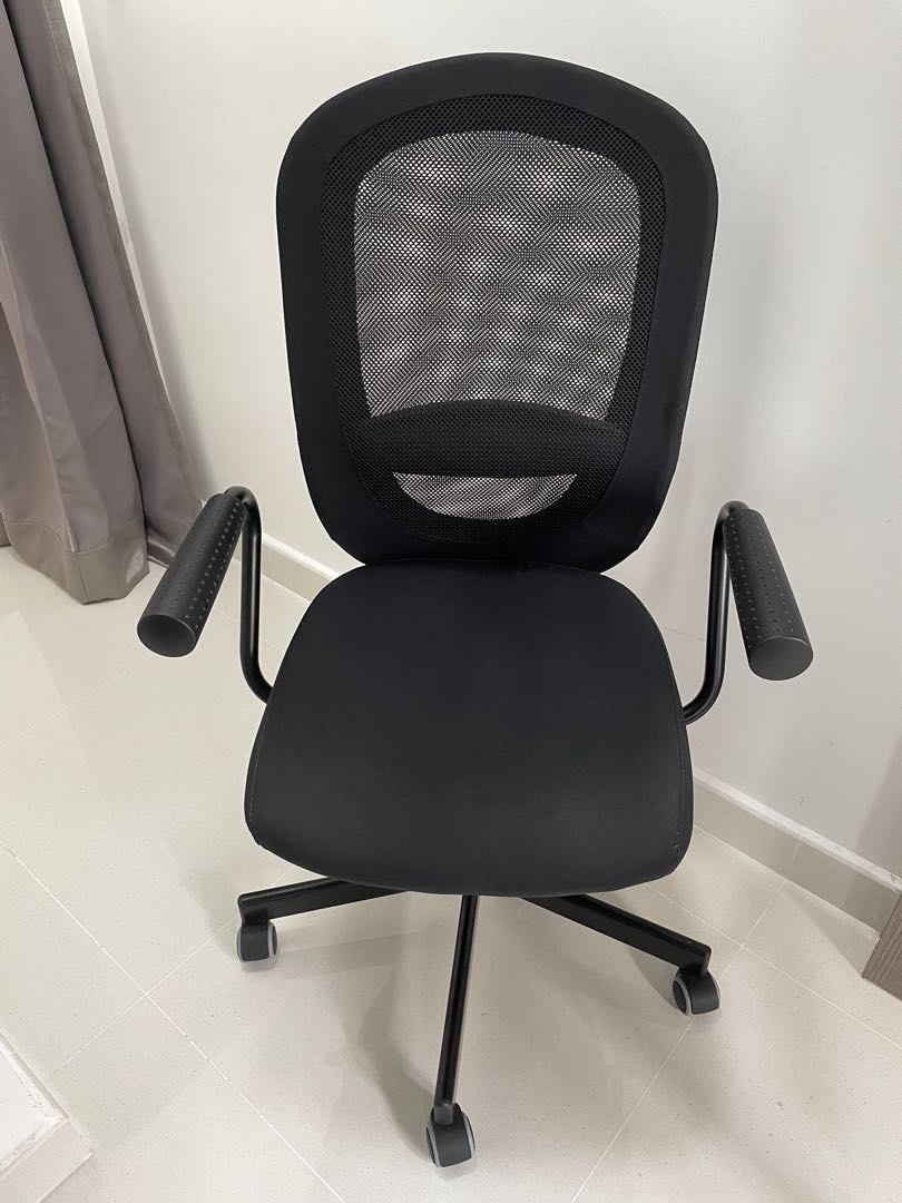 IKEA Office Chair + Back Rest, Furniture & Home Living, Furniture ...