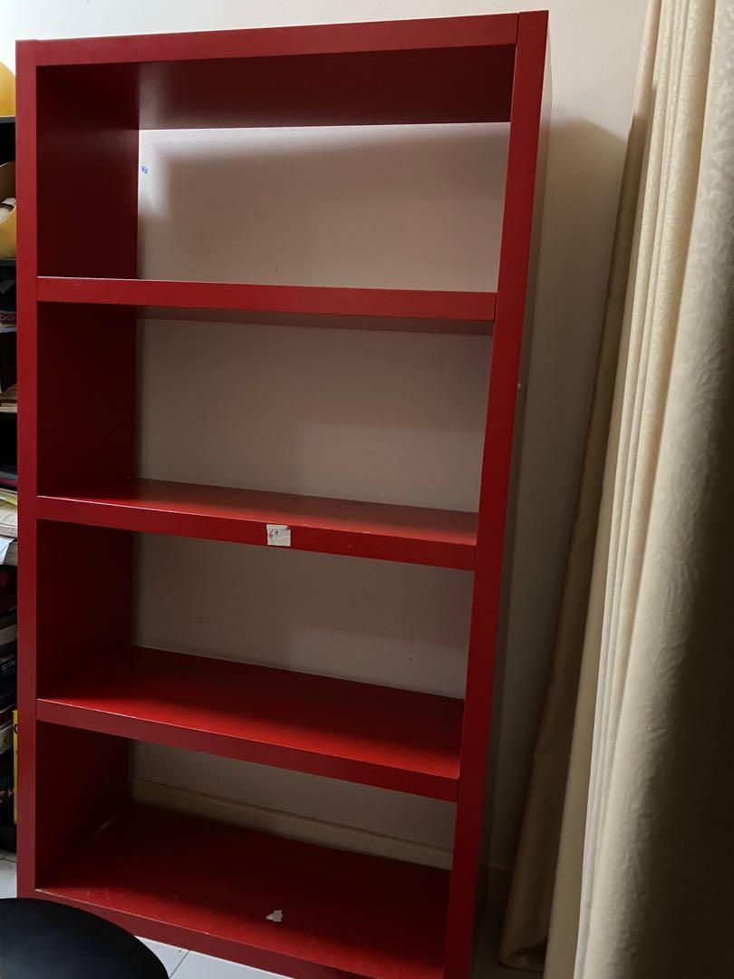 IKEA red shelf, Furniture & Home Living, Furniture, Shelves, Cabinets ...