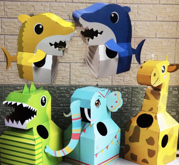 kids paper carton box diy paper toy game, Hobbies & Toys, Toys & Games ...