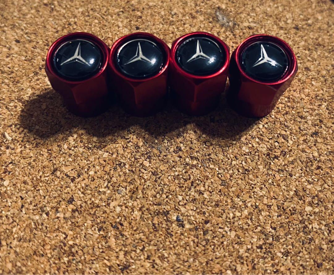 MERCEDES BENZ RED TYRE AIR TIRE CAPS, Car Accessories, Accessories on ...
