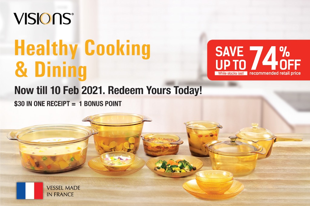 NTUC Points for Redemption of Visions Cookware and Dinnerware ...