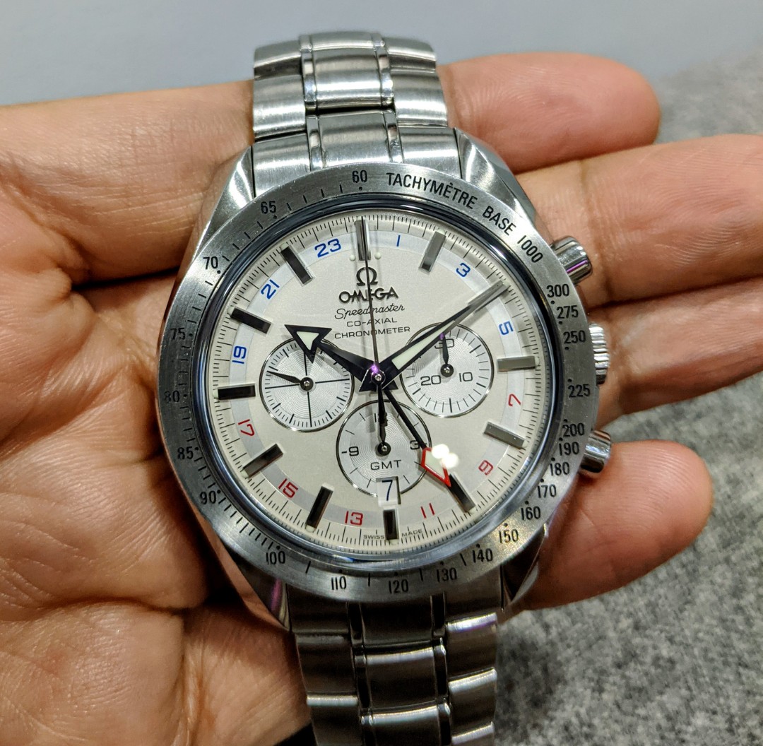 Omega Speedmaster GMT Automatic Chronograph, Luxury, Watches on Carousell