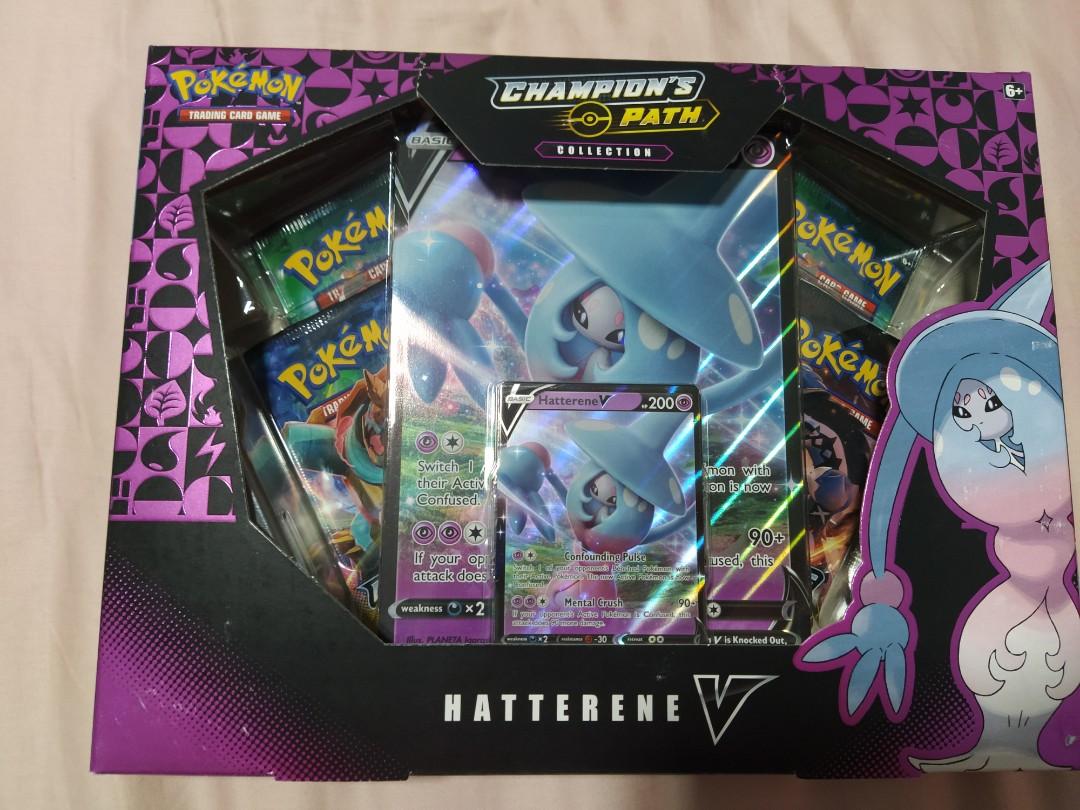 Pokemon Champion's Path Hatterene V Box, Hobbies & Toys, Toys & Games on Carousell