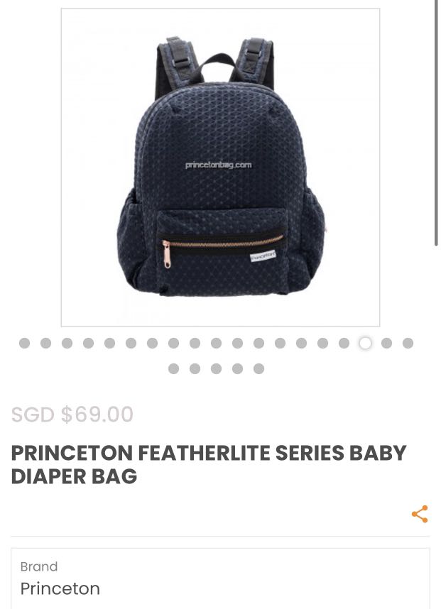 PRINCETON FEATHERLITE SERIES BABY DIAPER BAG, Babies & Kids, Going Out ...