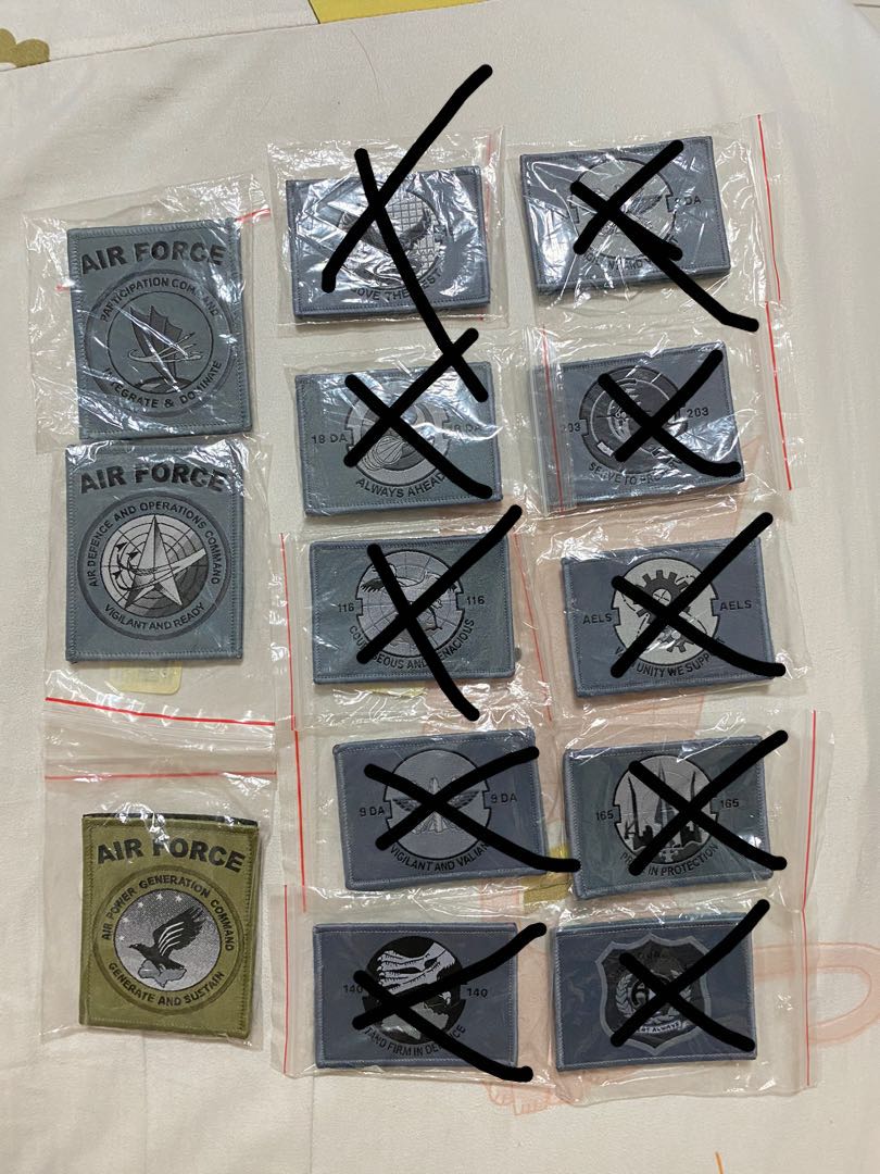 SAF/RSAF Republic Of Singapore Air Force Vocation / Squadron Badges ...