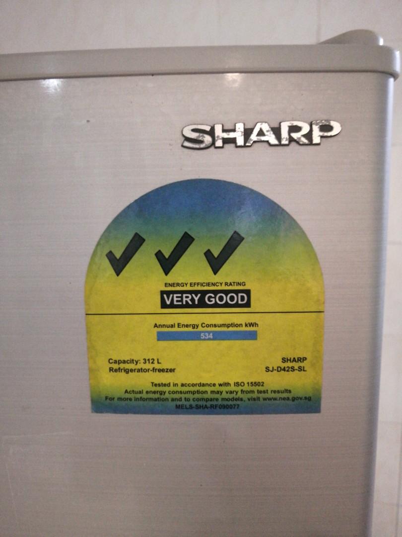 Sharp 312 litres Fridge, TV & Home Appliances, Kitchen Appliances ...