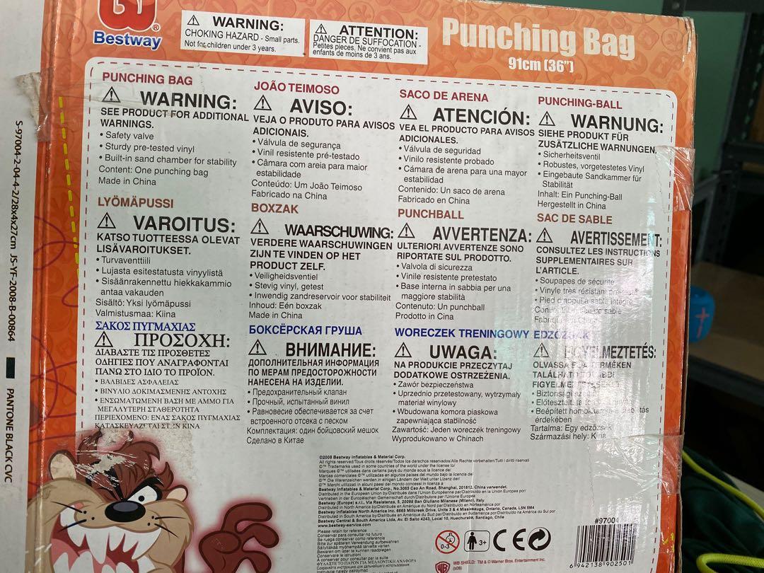 Taz - Tasmanian Devil Inflatable Punching Bag, Hobbies & Toys, Toys ...