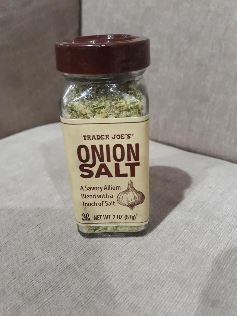 Trader Joe's Onion Salt, Food & Drinks, Spice & Seasoning on Carousell
