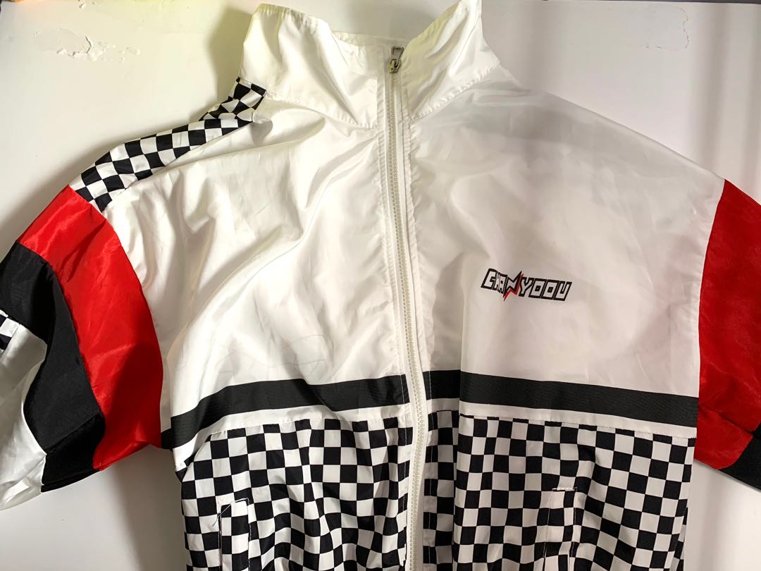 White Racer Jacket, Women's Fashion, Coats, Jackets and Outerwear on ...