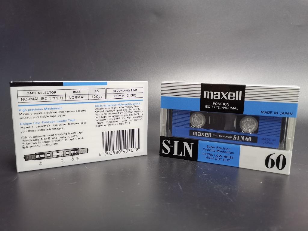 全新 Maxell S-LN 60 Cassette Tape 10盒 卡式錄音帶 Made in Japan 日本製 原裝紙盒, 音樂樂器 ...