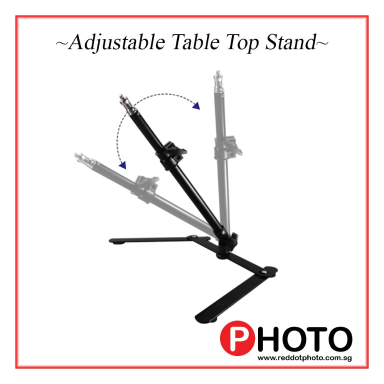 Adjustable Table Top Light Stand TTLS60 for LED panels and LED ring ...