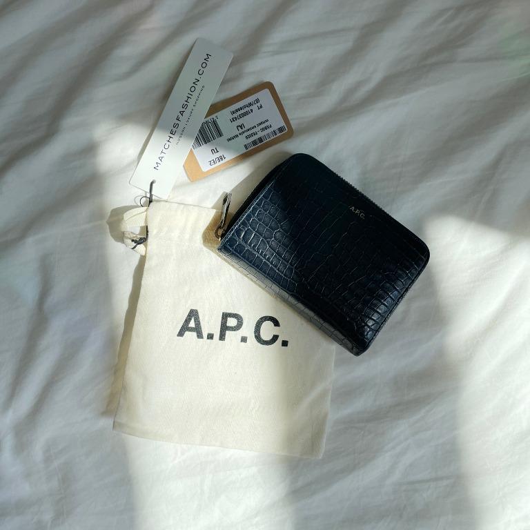 A.P.C. Emmanuelle crocodile-effect leather wallet, Women's Fashion ...