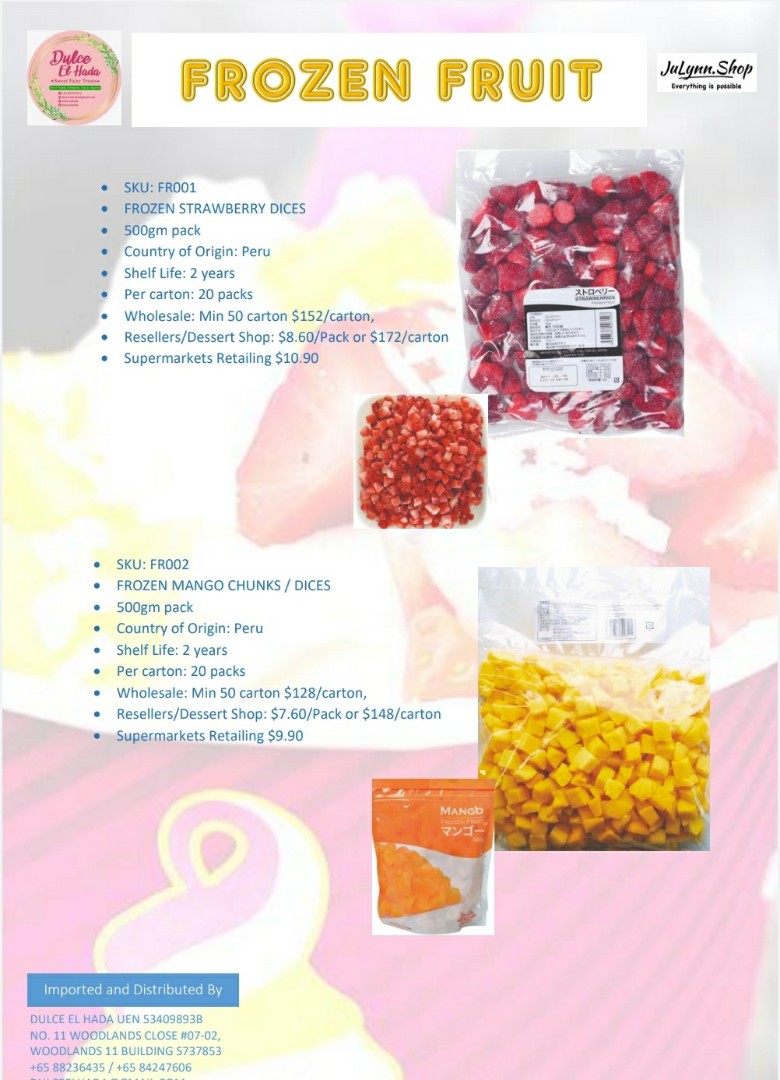 Frozen Fruit, Food & Drinks, Chilled & Frozen Food on Carousell