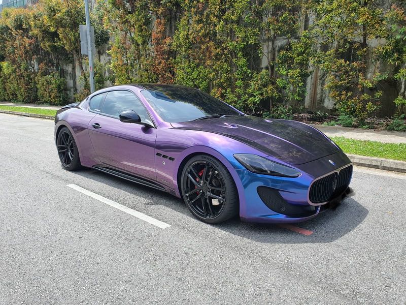 Full Vinyl Wrap Maserati Purple Car Accessories Accessories On Carousell